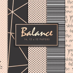 Rose Gold Digital Paper - Modern Digital Paper - Digital Paper ...