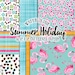 Summer Digital Paper - Commercial Use Digital Paper - Beach Party Decor ...