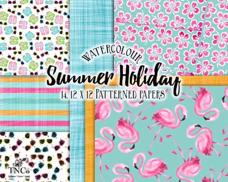 Summer Digital Paper Commercial Use Digital Paper Beach | Etsy