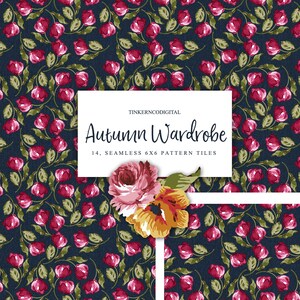 Fall Digital Paper - Seamless Digital Pattern - Autumn Scrapbook Paper ...