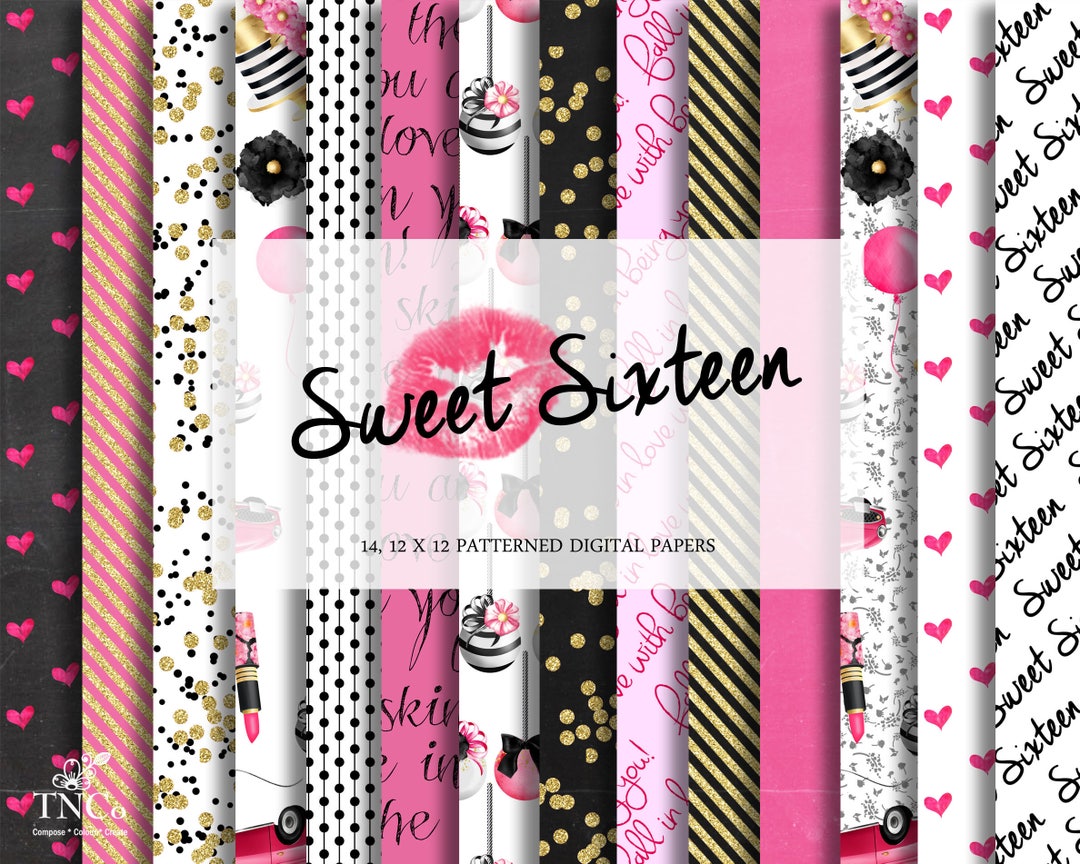 Pink Digital Paper - Fashion Digital Papers - Chalkboard Digital ...