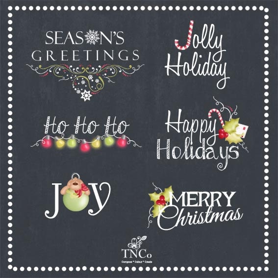 Christmas Digital Word Art Festive Instant Download Happy - Etsy