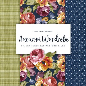 Fall Digital Paper - Seamless Digital Pattern - Autumn Scrapbook Paper ...