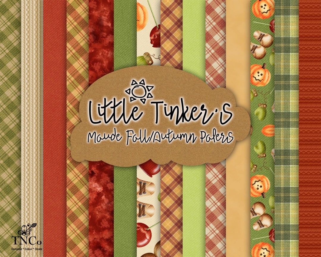 Pumpkin Digital Paper - Fall Digital Paper - Fall Patterns - Digital ...