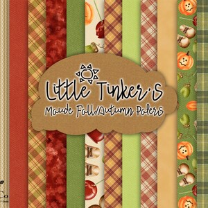 Pumpkin Digital Paper - Fall Digital Paper - Fall Patterns - Digital ...