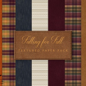 Fall Digital Paper - Digital Scrapbook Paper - Plaid Digital Paper ...