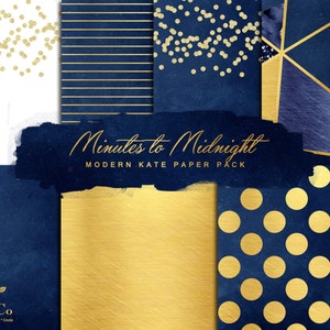 Digital Scrapbook Paper - Gold Foil Digital Paper - Digital Download ...