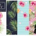 Tropical Print Digital Paper - Stripe Paper - Exotic Patterned ...