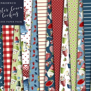 Christmas Digital Paper - Digital Background Christmas - Scrapbook ...