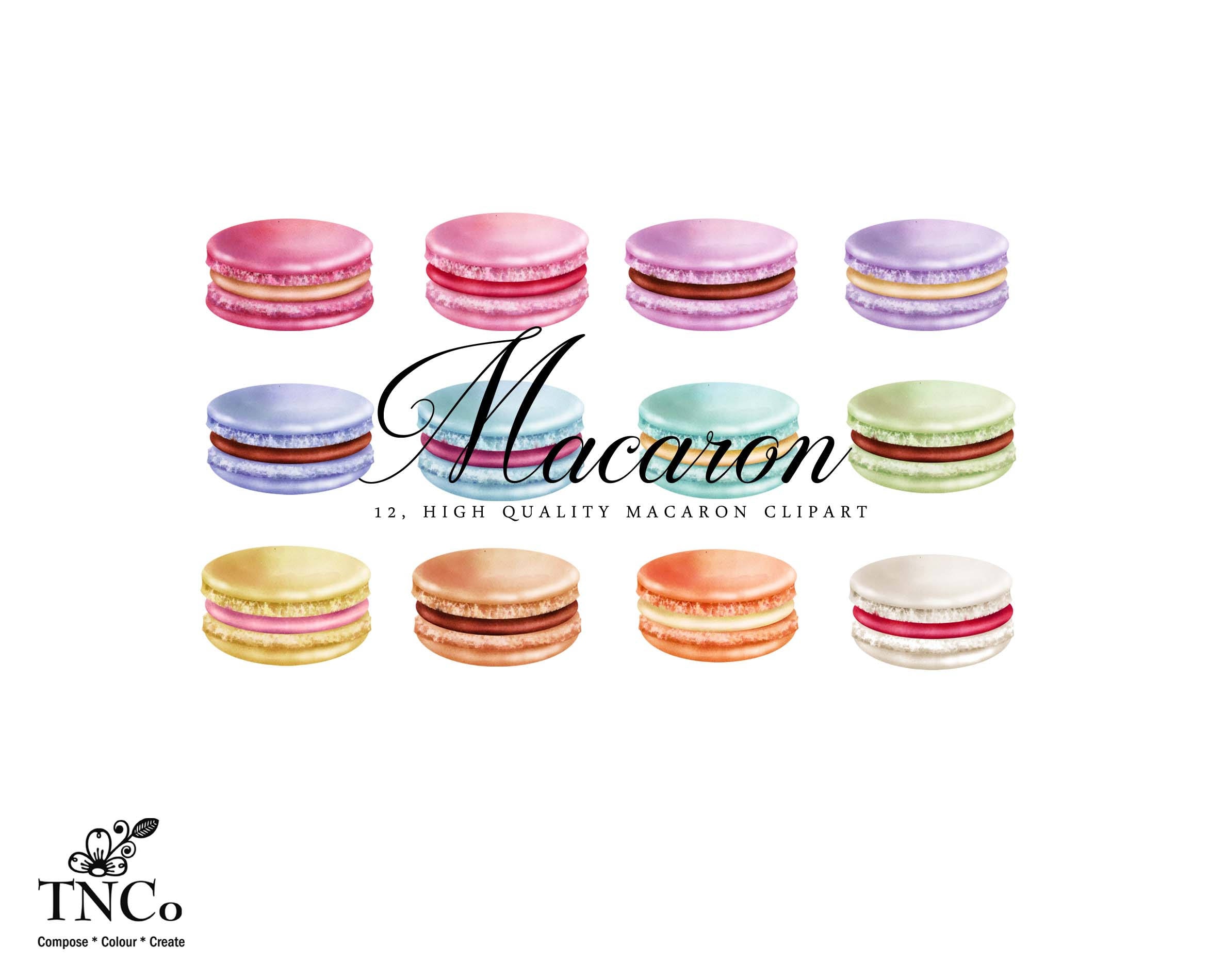 Macaron Clip art Macaron Watercolor Clip art Macaron | Etsy