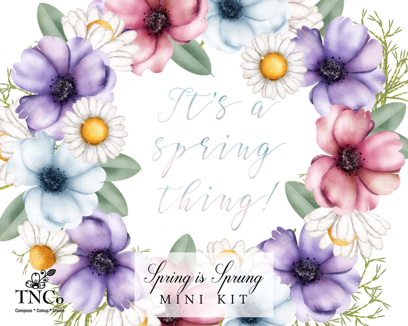 Easter Digital Kit Spring Clip Art Nursery Illustration - Etsy