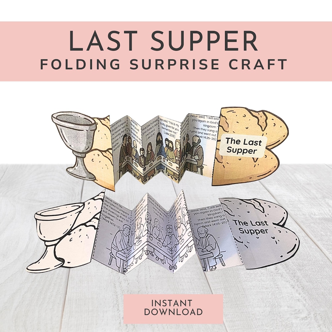 Last Supper Folding Surprise Craft for Kids | Holy Week Bible Story ...