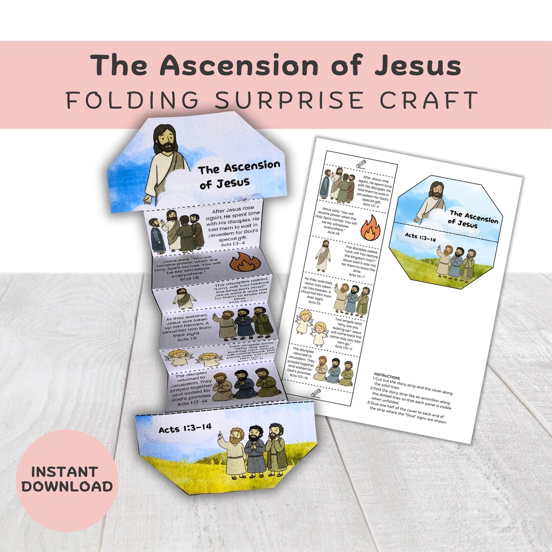Ascension of Jesus Craft for Kids | Sunday School Bible Activity ...