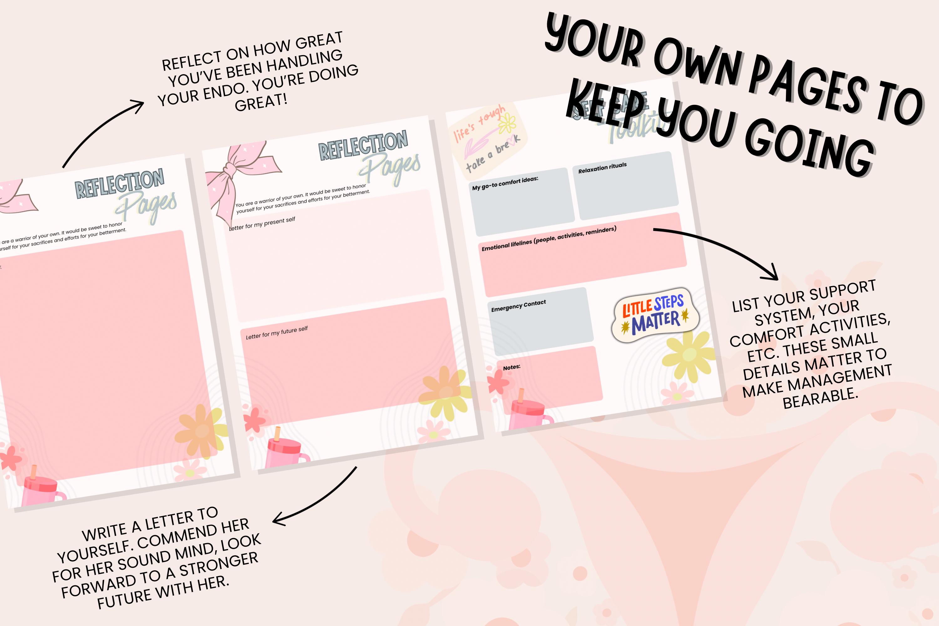 Endometriosis Journal, Printable Pink Endo Journal, Endometriosis ...