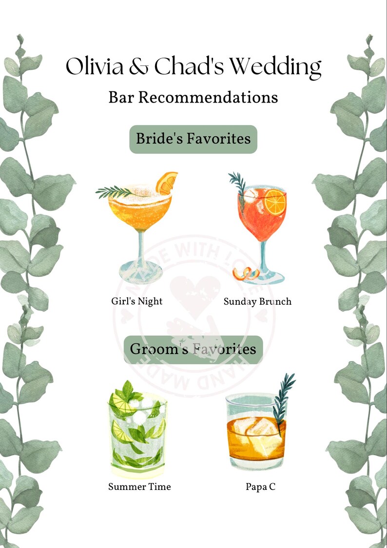 Graduation Party Lemonade Bar Menu| Graduation Party | Bar Menu - Etsy