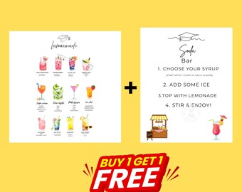 Graduation Party Lemonade Bar Menu - Etsy