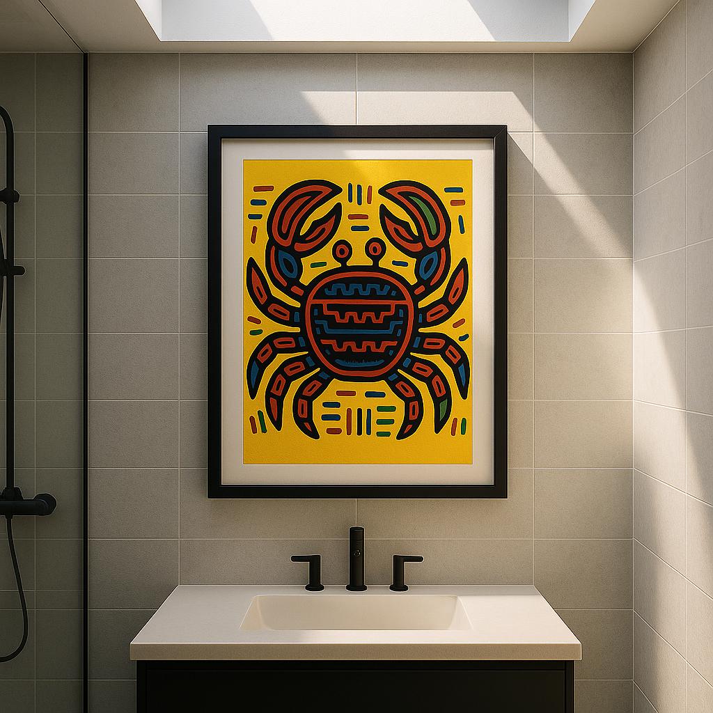 Mola Crab Print: Panama Folk Art Animal Poster (digital Download) - Etsy