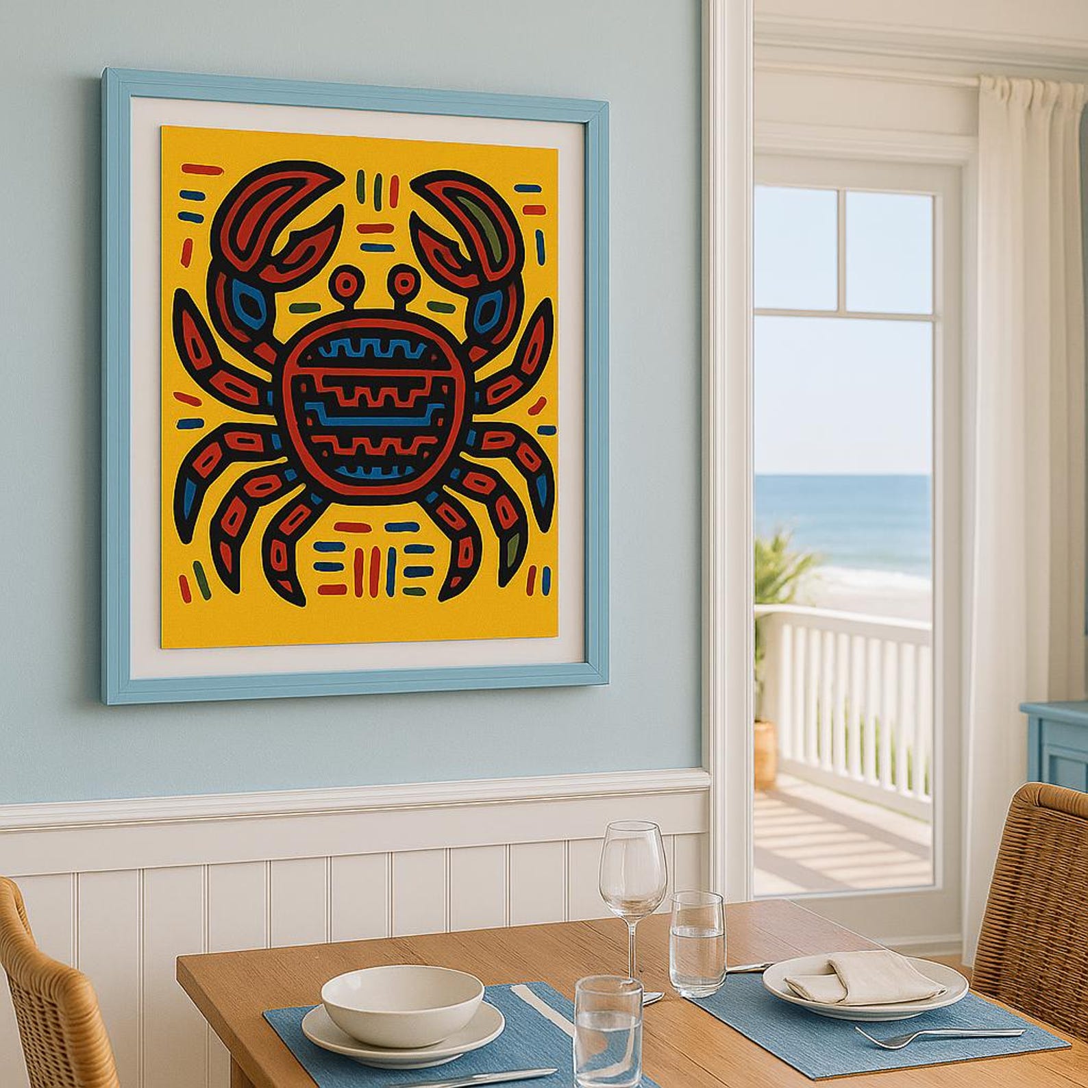 Mola Crab Print: Panama Folk Art Animal Poster (digital Download) - Etsy