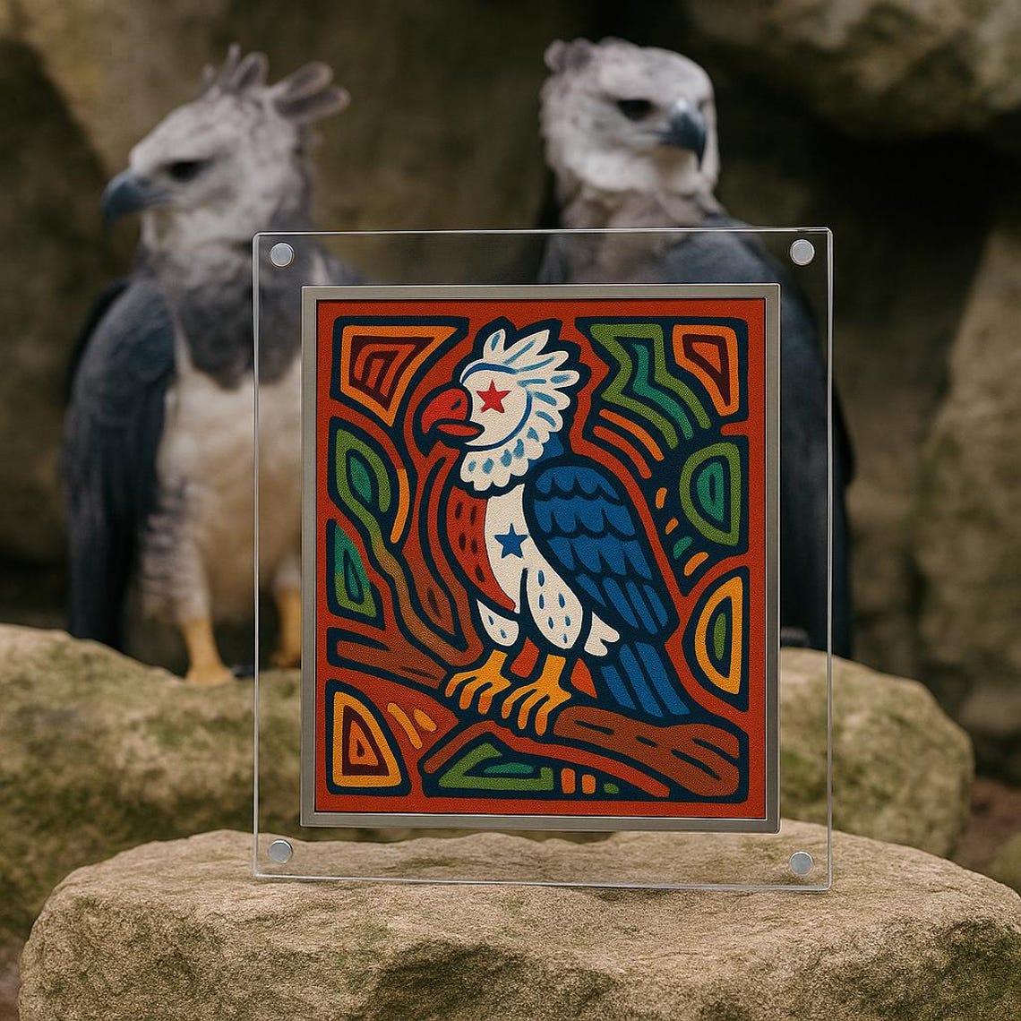 Mola Eagle Print: Panama Folk Art Inspired Animal Poster (digital ...