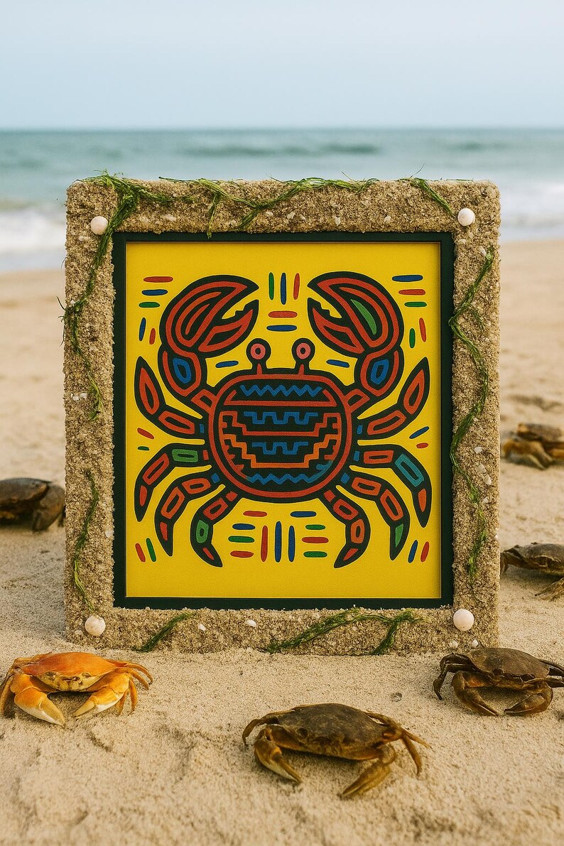 Mola Crab Print: Panama Folk Art Animal Poster (digital Download) - Etsy