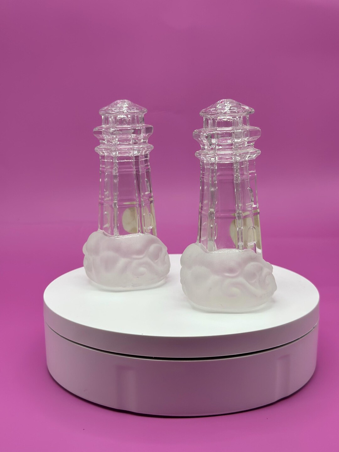 Lenox Crystal Lighthouse Salt and Pepper Shakers - Etsy