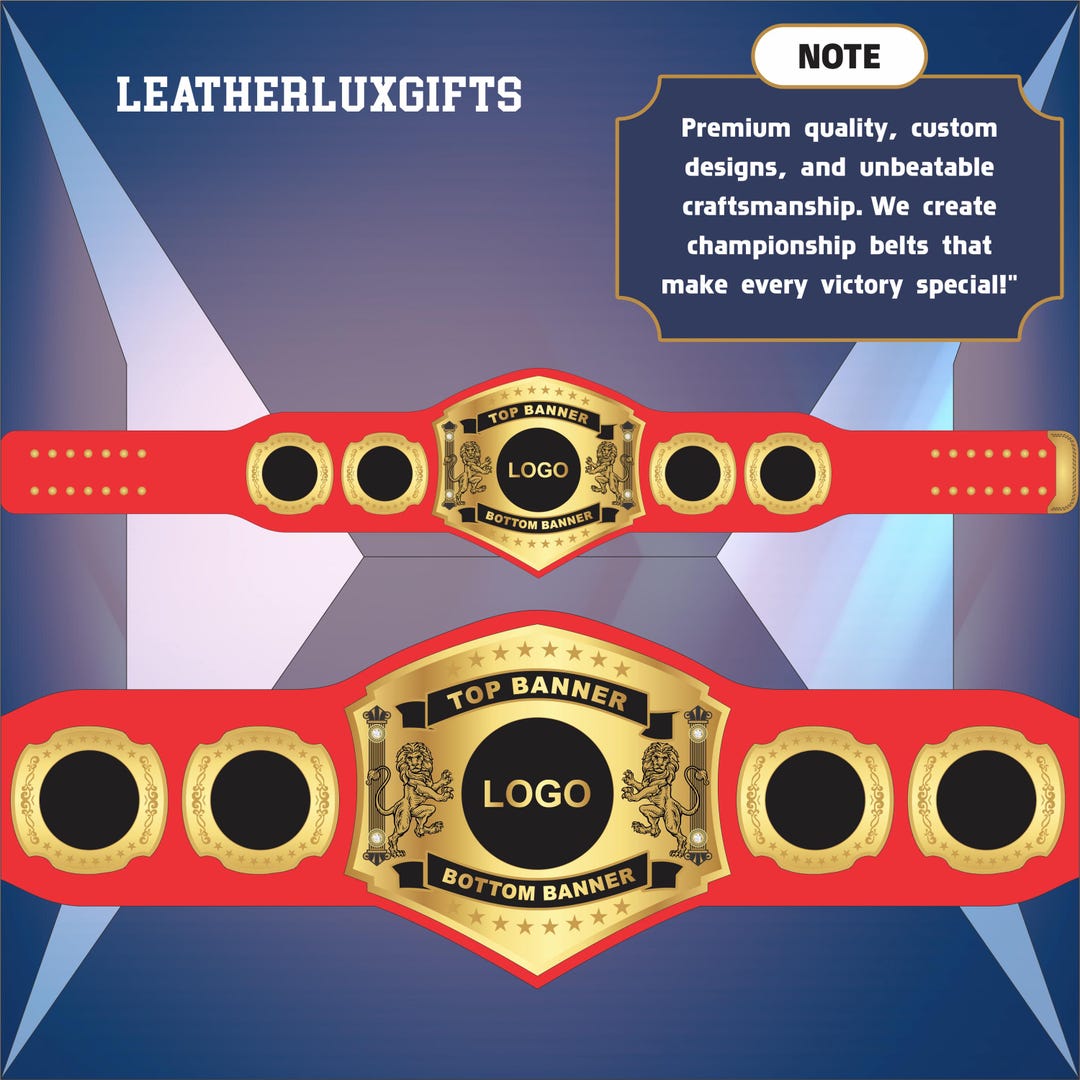 Custom Championship Belts, Make Your Own Belt With Your Logos and Text ...