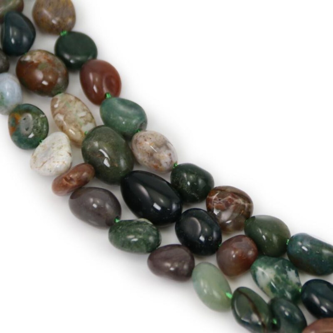 Indian Agate Beads Strand X38cm Crushed Stone Beads for Jewelry Making ...