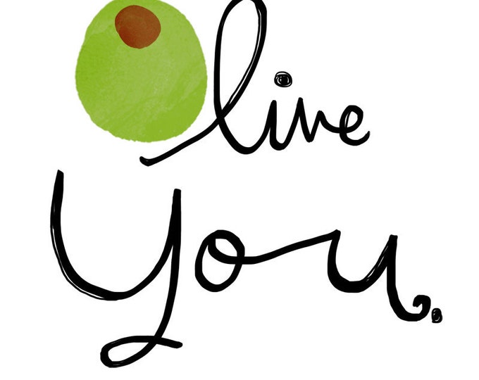 Olive You Wall Art Print - Etsy