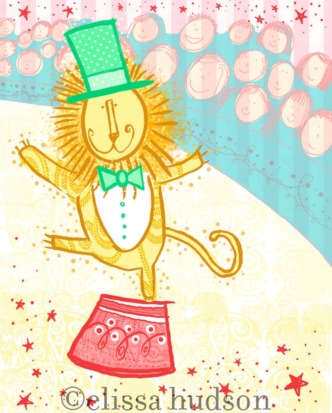 Lion Ringmaster Circus Wall Art Print - Etsy