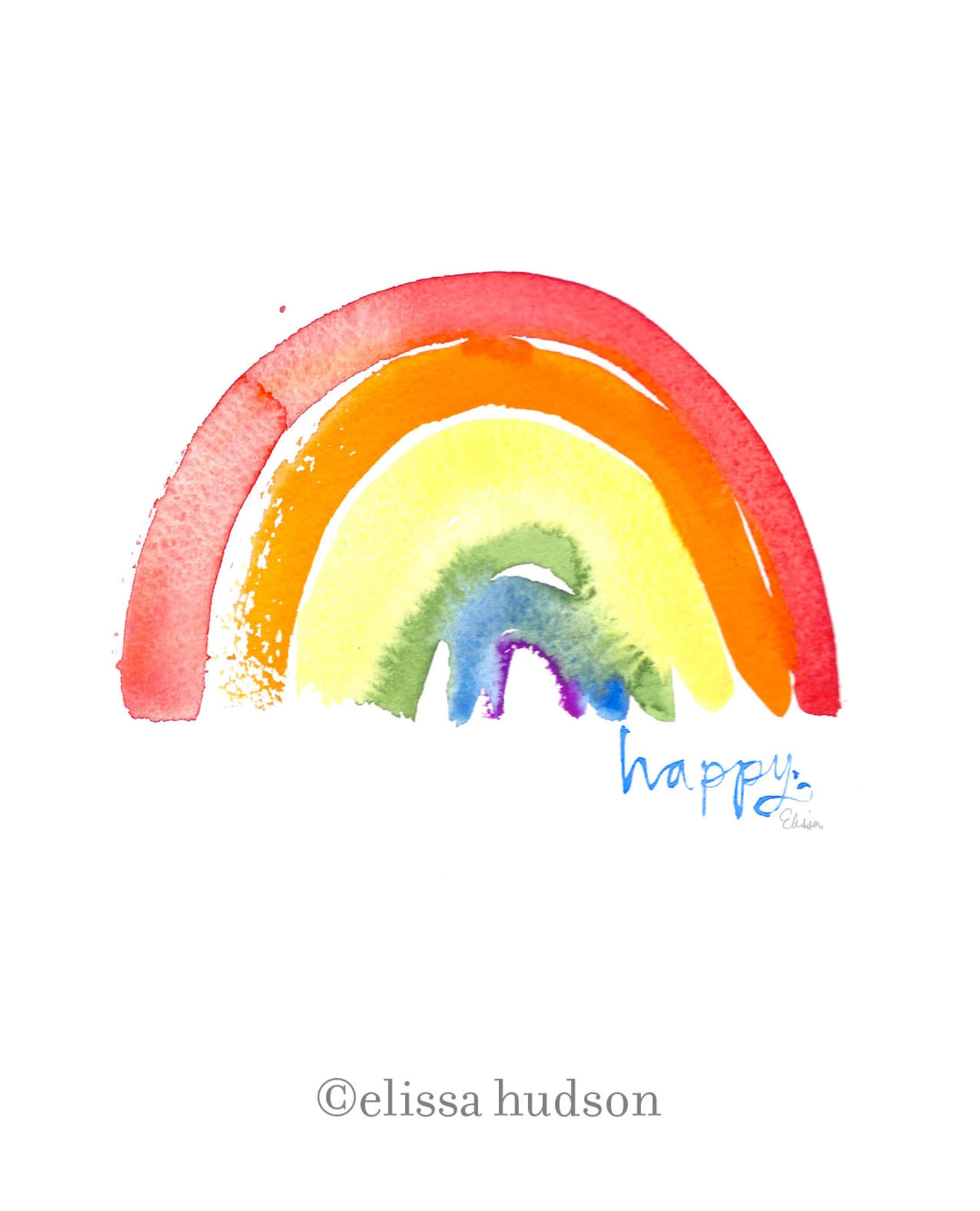Happy Rainbow Wall Art Print Children's Room Baby Nursery Decor - Etsy