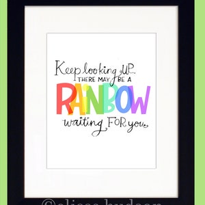Rainbow Wall Art Print - Etsy