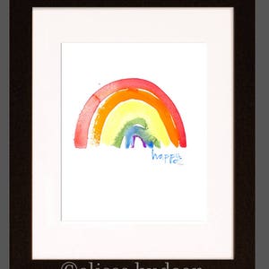 Happy Rainbow Wall Art Print Children's Room Baby Nursery Decor - Etsy