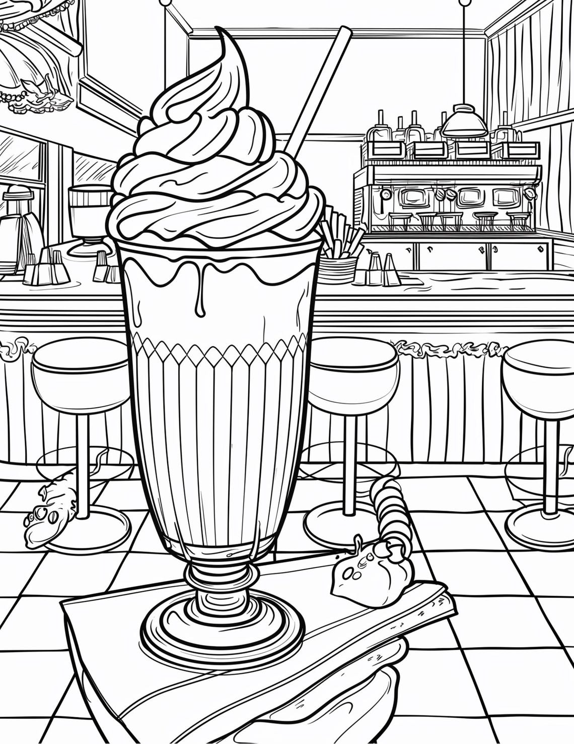 Retro Summer Coloring Pages - 70s Vintage California Themed Coloring ...