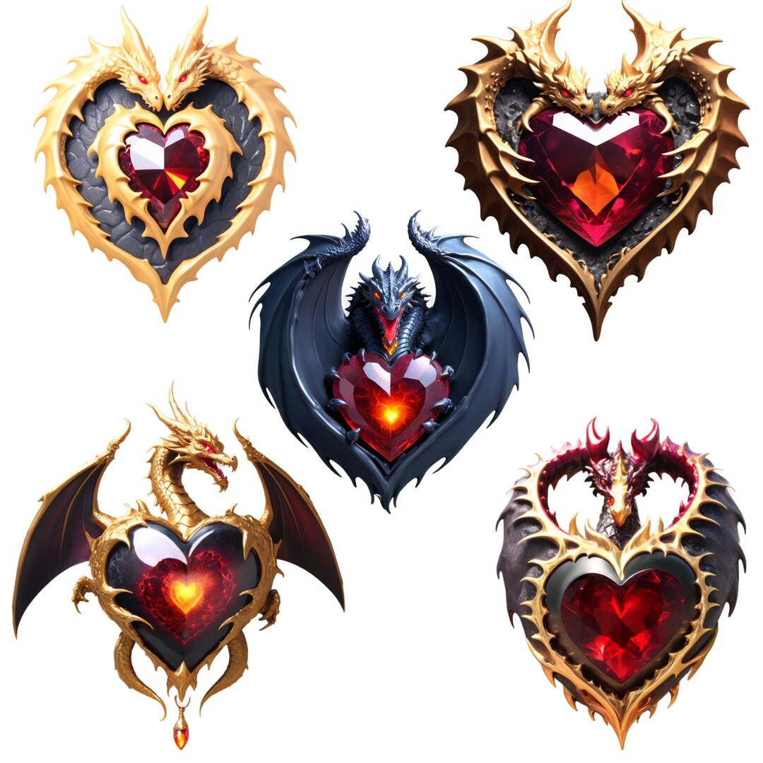 Magical Dragon Amulets — 5 Clipart | Digital Download (PNG) - Etsy