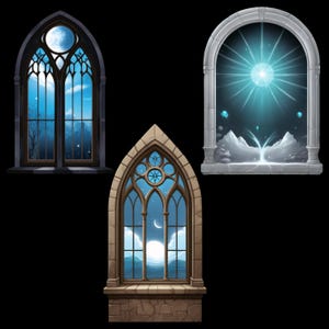 Enchanted Windows - 10 Zipped PNG Cliparts - Etsy