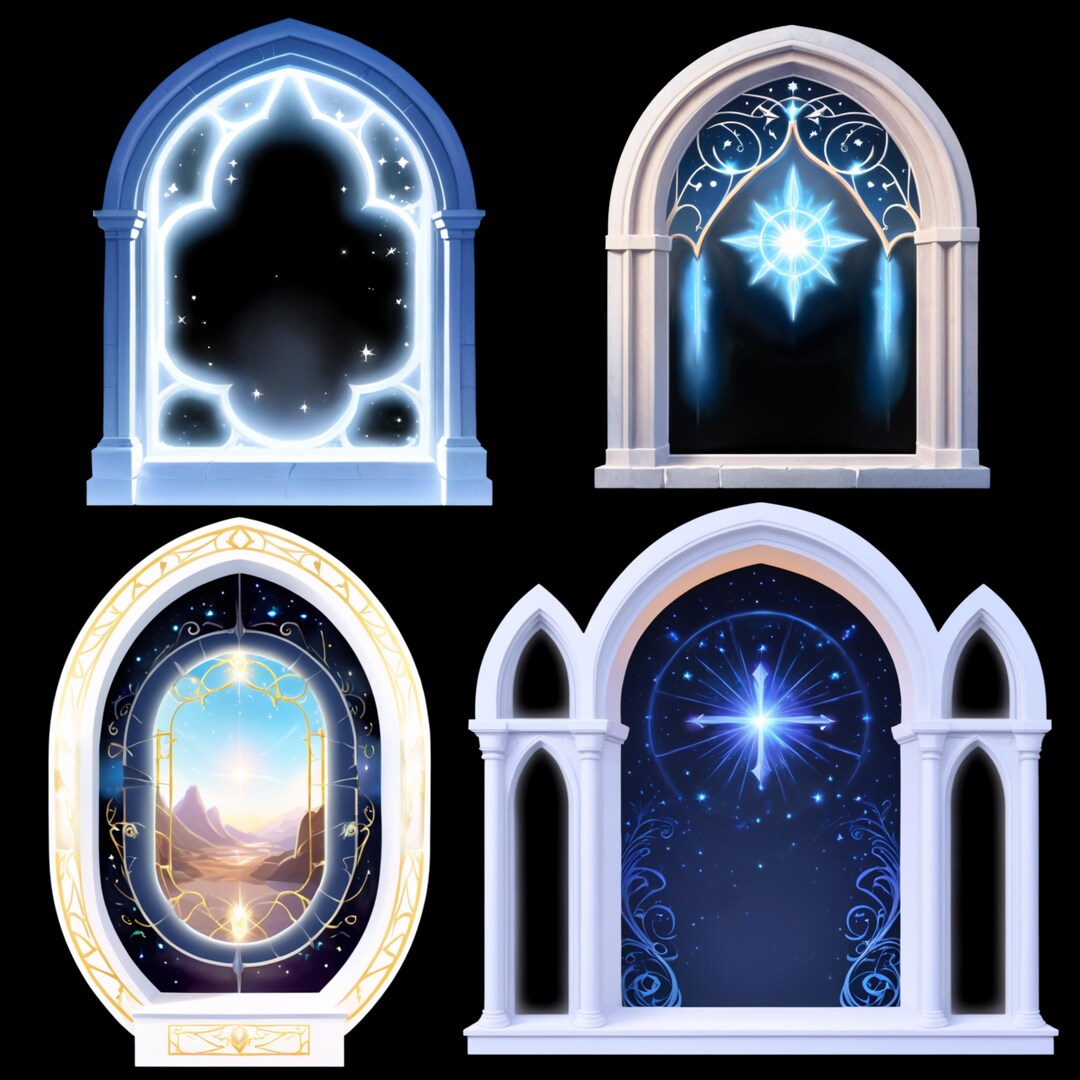 Enchanted Windows - 10 Zipped PNG Cliparts - Etsy