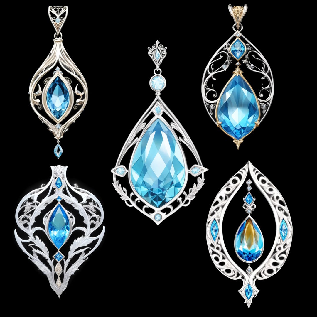 Magical Elven Amulets — 5 Clipart | Digital Download (PNG) - Etsy