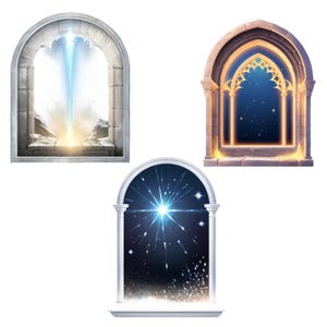 Enchanted Windows - 10 Zipped PNG Cliparts - Etsy