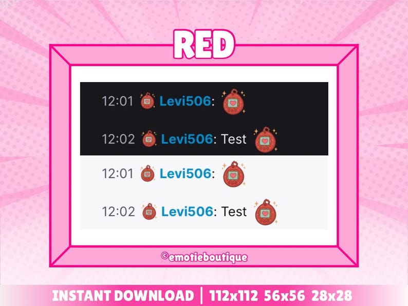 Tamagotchi Heart Emote for Twitch Sub Badges for Subscribers Twitch ...