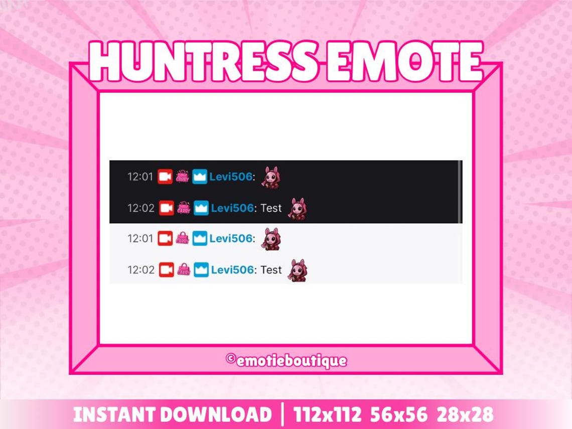 Pink Huntress | Twitch Emote | Chibi Huntress for Dead by Daylight ...