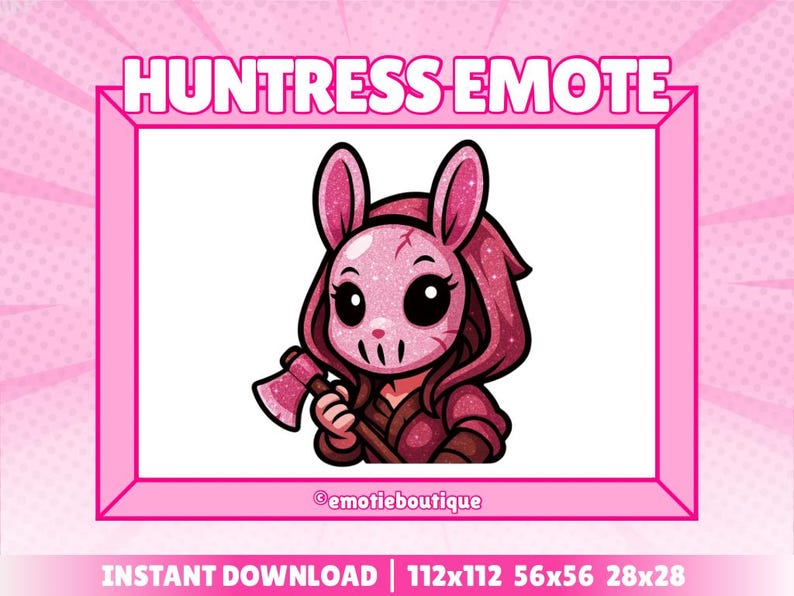 Pink Huntress | Twitch Emote | Chibi Huntress for Dead by Daylight ...