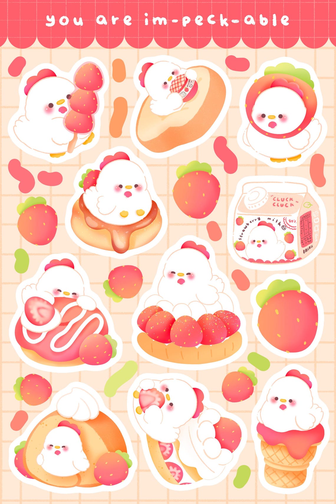 You Are Im-peck-able | Scrapbooking | Planner | Sticker Sheet | Kiss ...