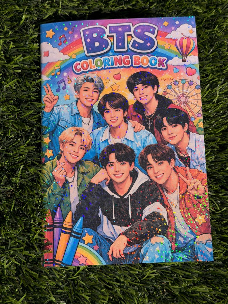 BTS Coloring Book: K-pop Fan Party Favor, Kids Activity Book - Etsy