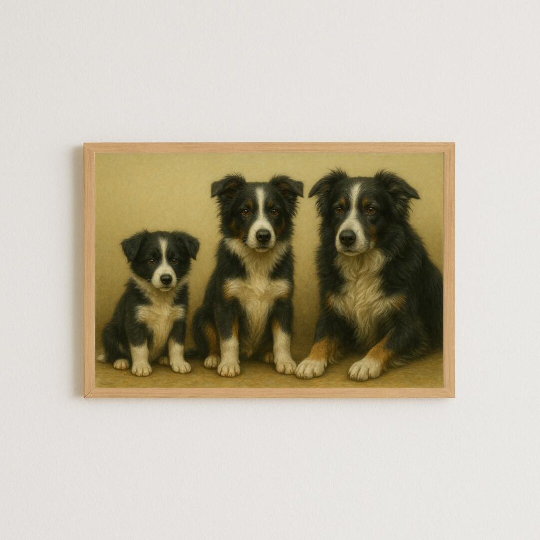 Border Collie Life Stages Art – Puppy, Junior, and Adult – Heartfelt ...