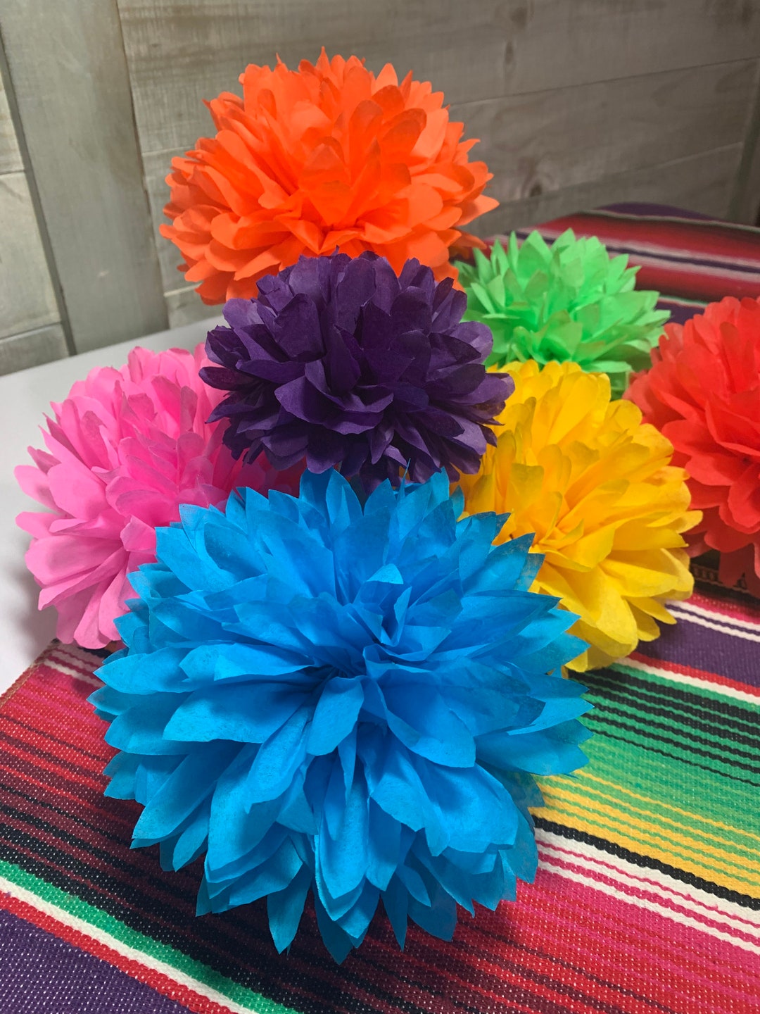 Tissue Paper Flowers. Mexican Fiesta. Paper Pom Pom. Day of the Death ...