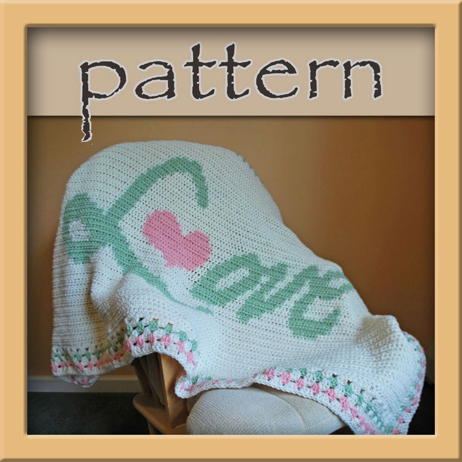 PATTERN Crochet Love Afghan Version 2 PDF No. 112 - Instant Download - Etsy
