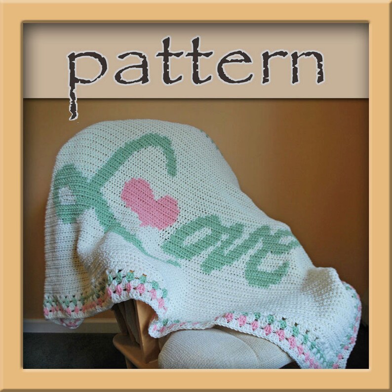 PATTERN Crochet Love Afghan Version 2 PDF No. 112 - Instant Download - Etsy