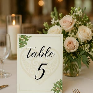 Editable Table Number Template | Nz-inspired Wedding Table Cards ...