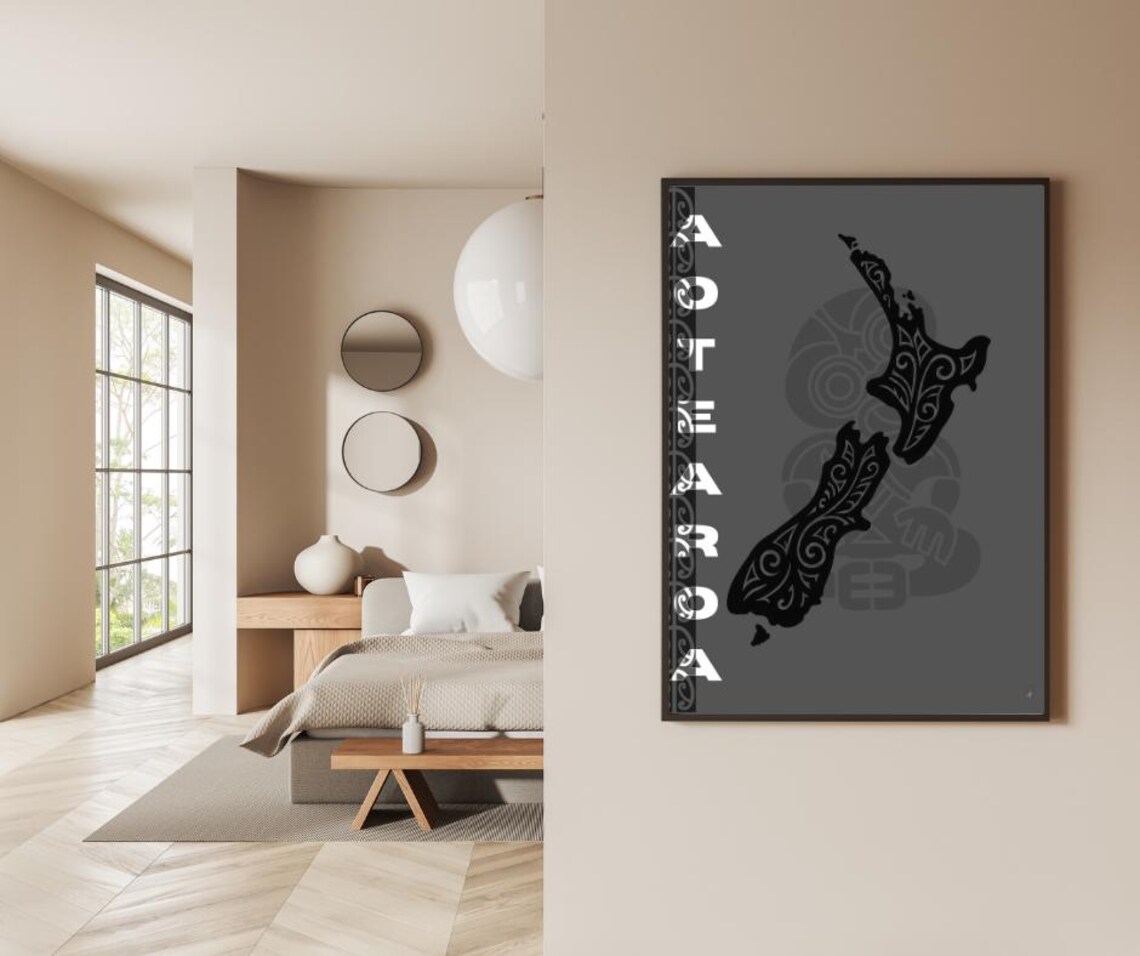 Aotearoa Māori Map Art Print | Nz-inspired Digital Download ...