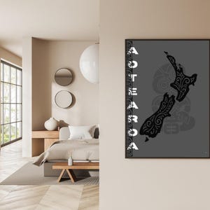 Aotearoa Māori Map Art Print | Nz-inspired Digital Download ...